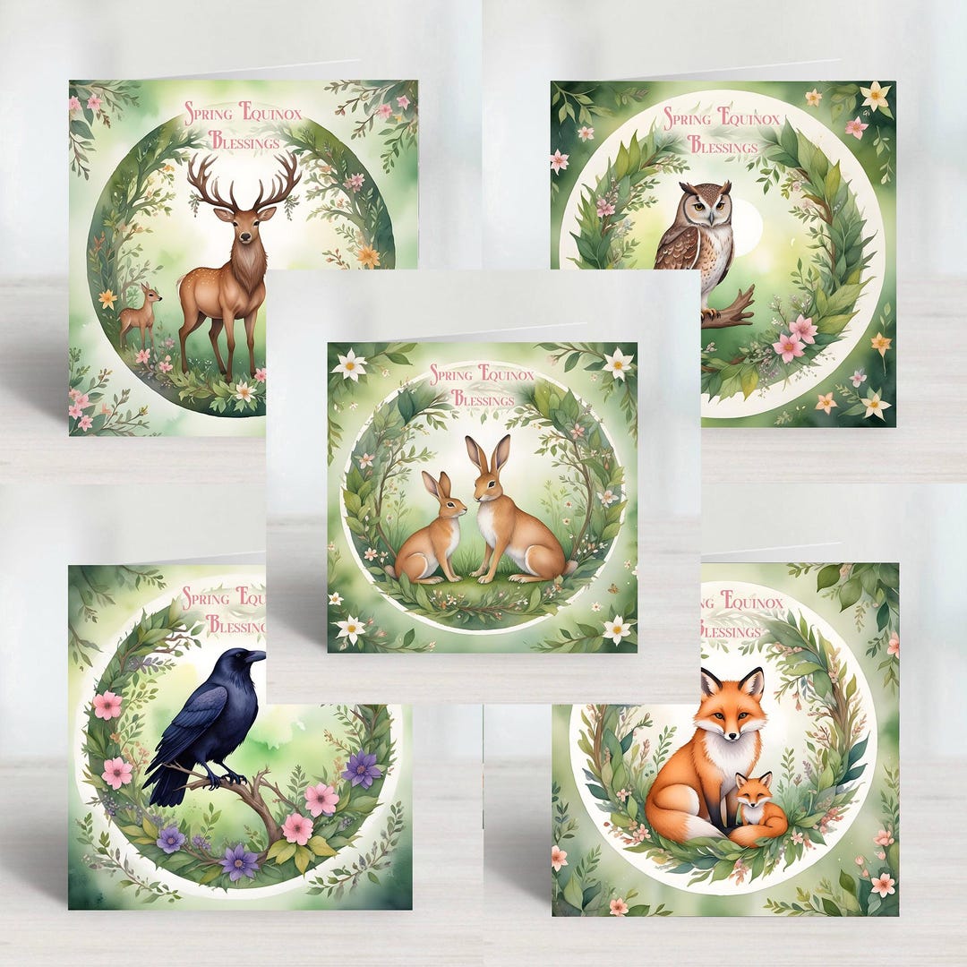 Spring Equinox Greeting Cards for Pagan, Wicca, Gaelic Festivals and ...