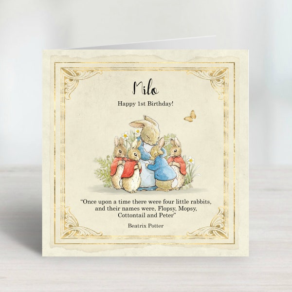 Peter Rabbit Card - Etsy UK