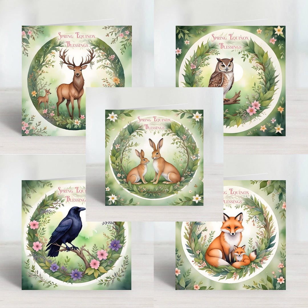 Spring Equinox Greeting Cards for Pagan, Wicca, Gaelic Festivals and ...