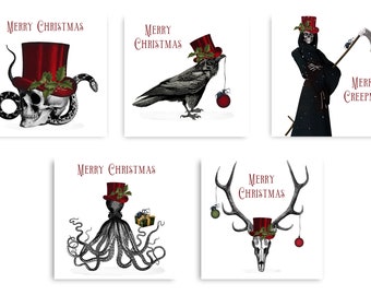 Horror Christmas Cards - Etsy