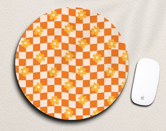 Floral Bliss Mouse Mat | Aesthetic Round Non-slip Pad for PC & Mac ...