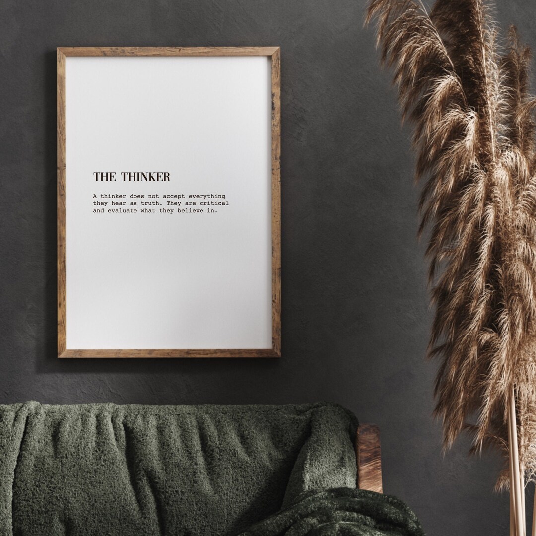 Floral Dreamers the Thinker Definition Print Home Decor - Etsy