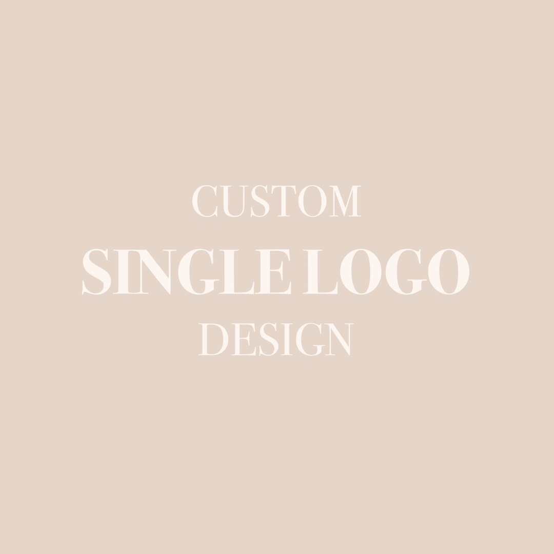 Custom Single Logo Design | Business Logo, Hand Drawn, Illustrated ...