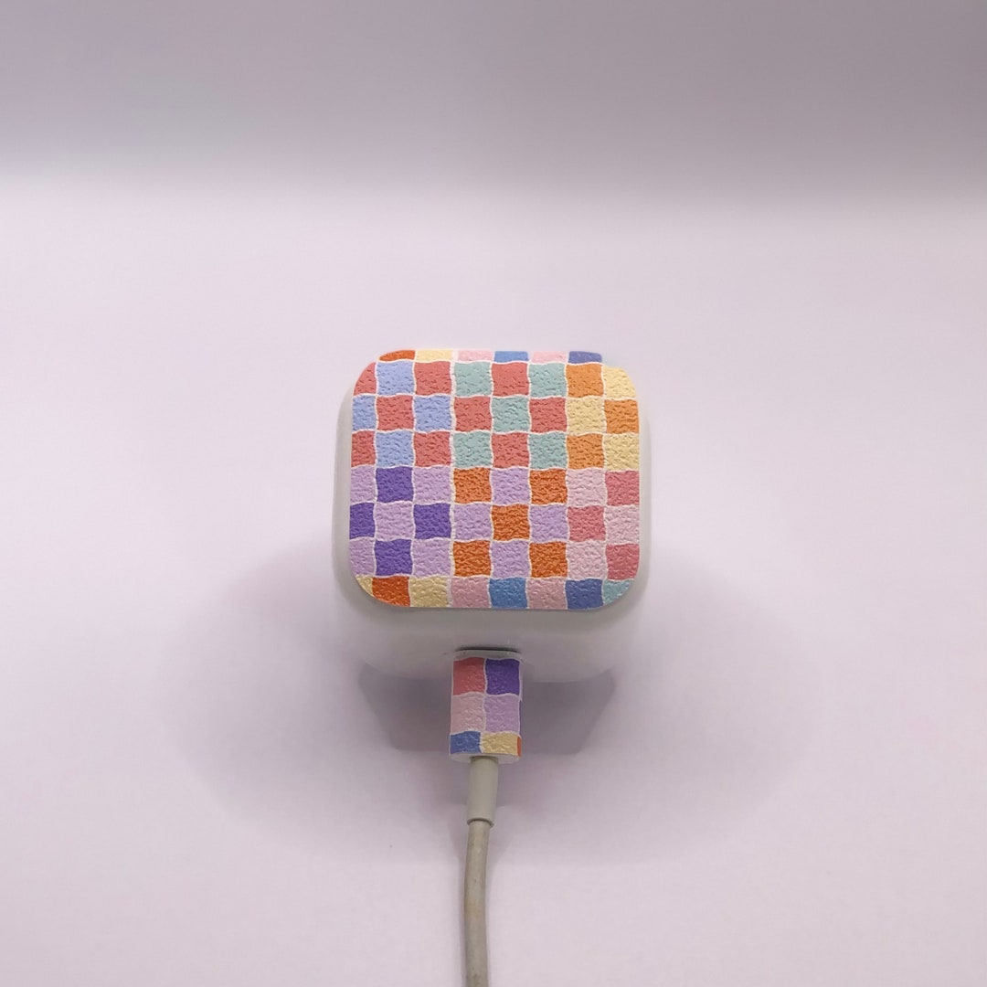 Personalised Smartphone Chequer Royalty Charger Sticker Compatible With ...