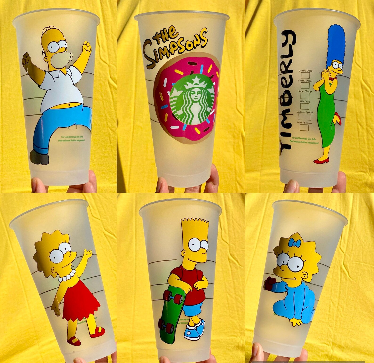 The Simpsons Starbucks Customized Cup - Etsy