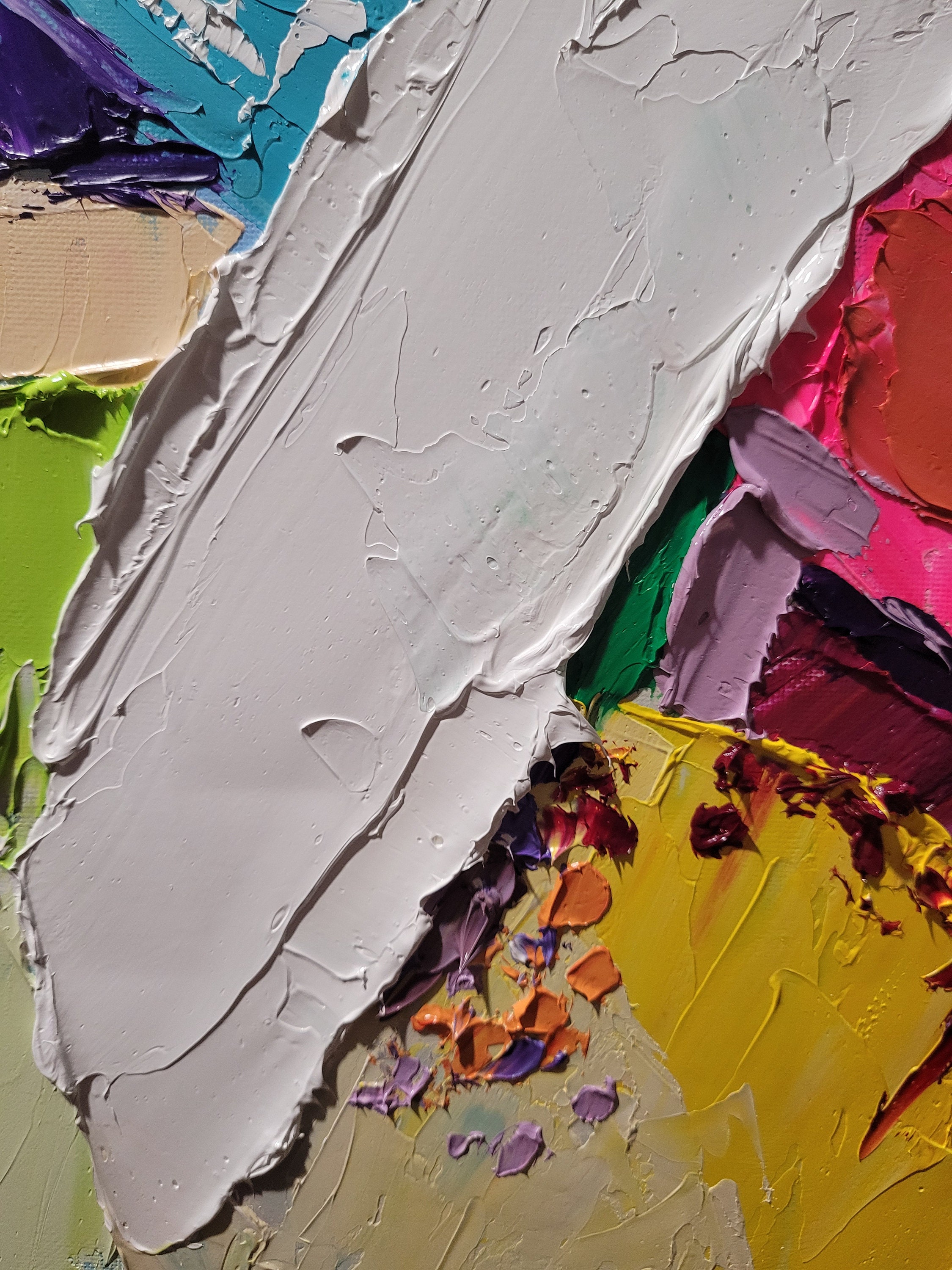 EXTRA LARGE COLORFUL Art Thick Strokes Oil Painting Canvas - Etsy