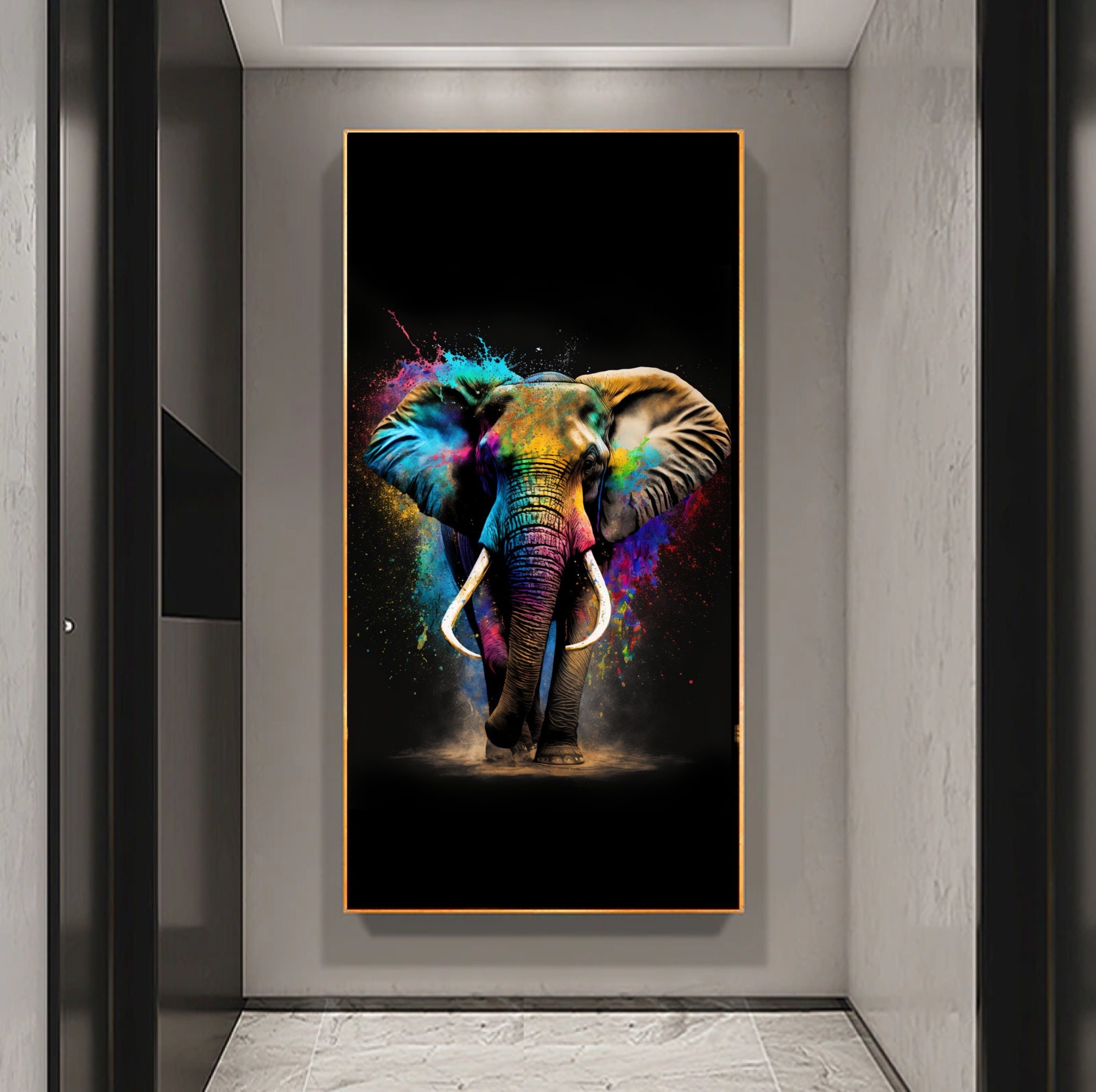 Paint Splatter Animal Art