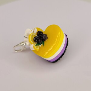 Non Binary Pride Miniature Cake Earrings or Charm nickel Free Enby ...