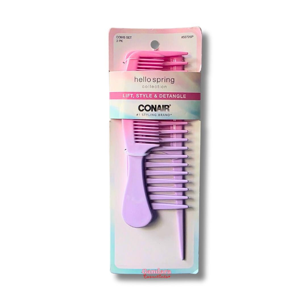 Conair - Hello Spring Collection Lift Style and Detangle Hair Combs ...