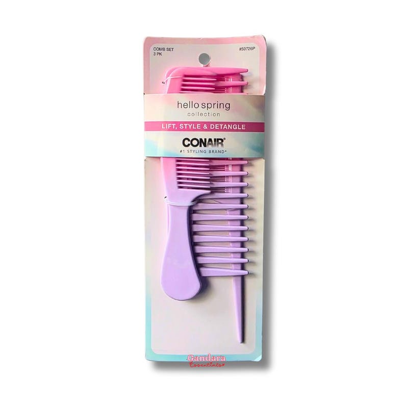 Conair - Hello Spring Collection Lift Style and Detangle Hair Combs ...
