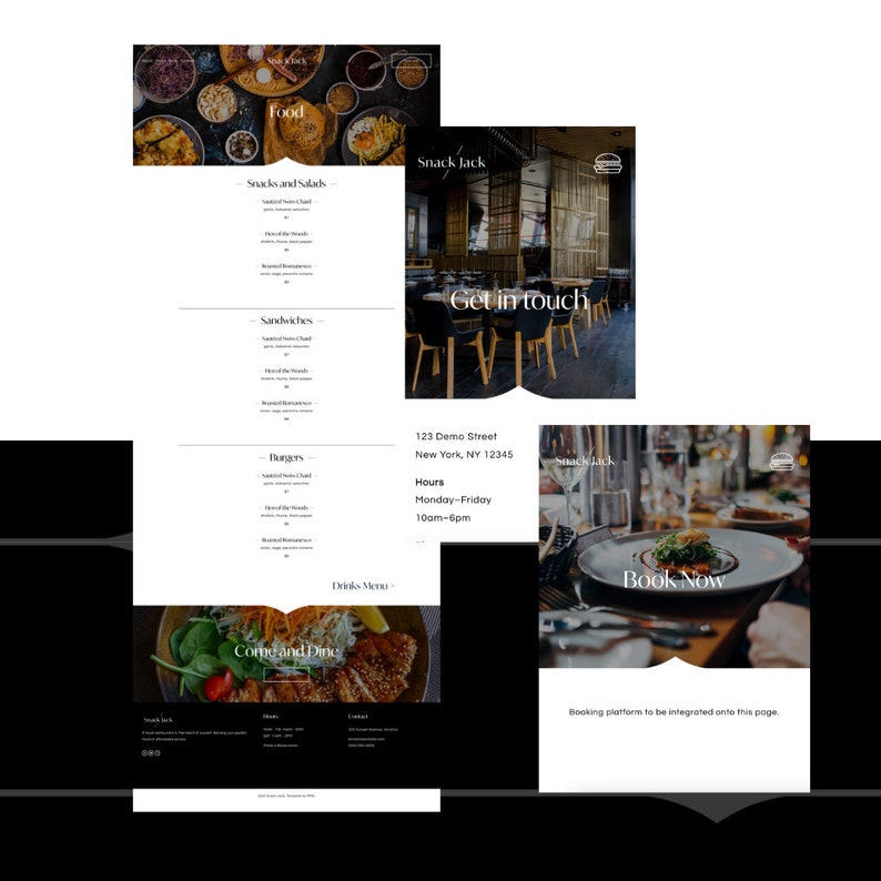 Personalized Squarespace Website Template – Digital Restaurant and Cafe ...