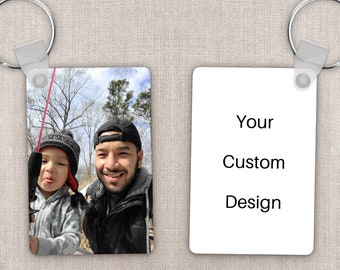 Double Sided Picture Keychain - Etsy
