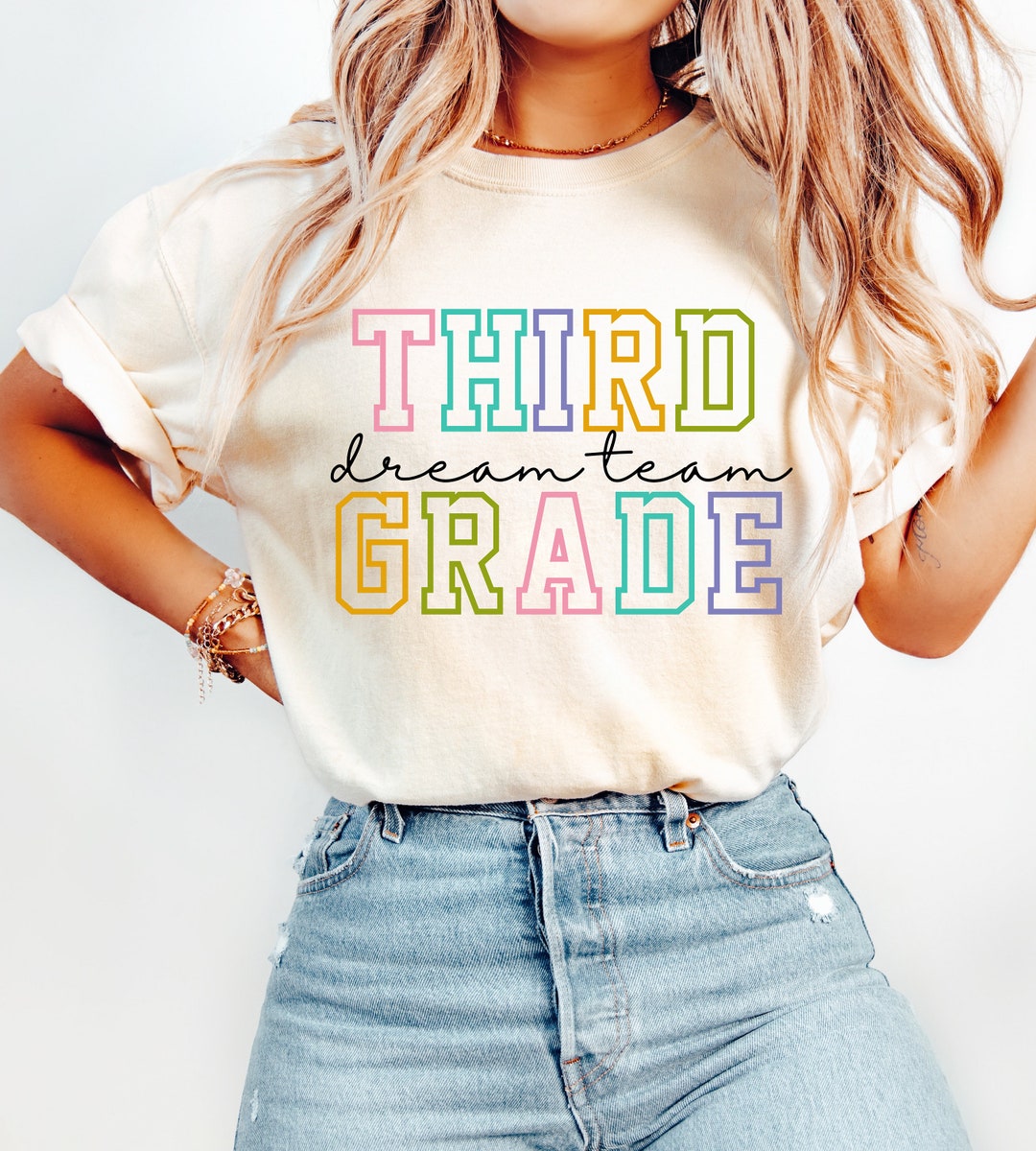 Custom Third Grade Dream Team T-shirt, Third Grade Teacher Shirt ...