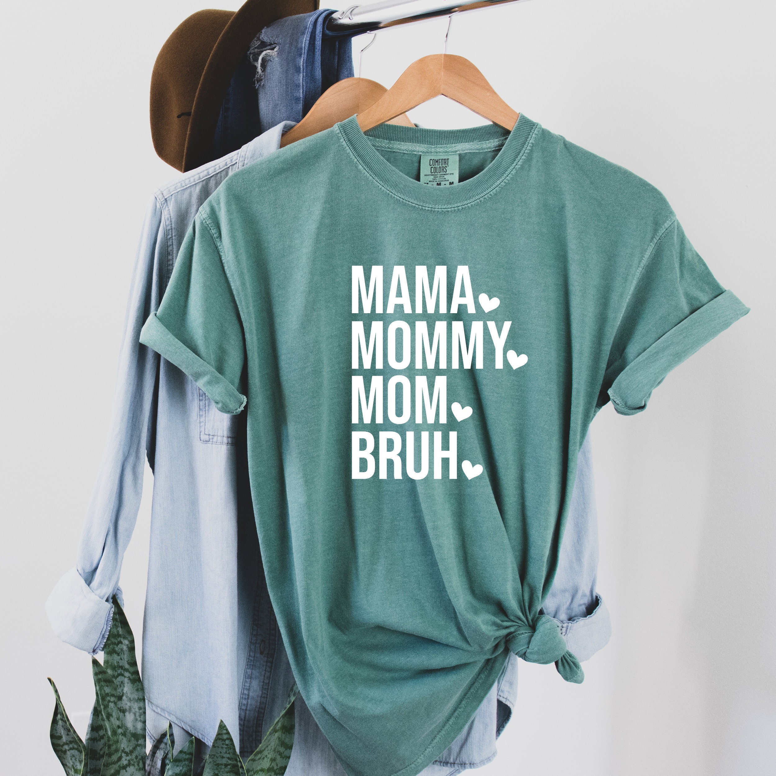Mama Shirt Mama Mommy Mom Bruh Shirt Comfort Color Mama Etsy