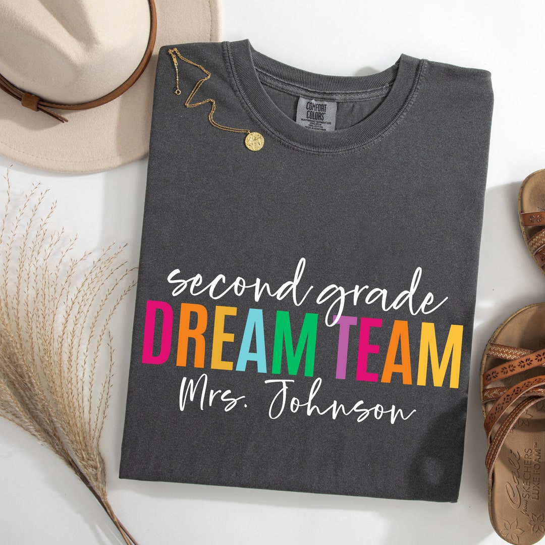 Custom Second Grade Teacher Shirt, Comfort Color Teacher Shirt, 2nd ...