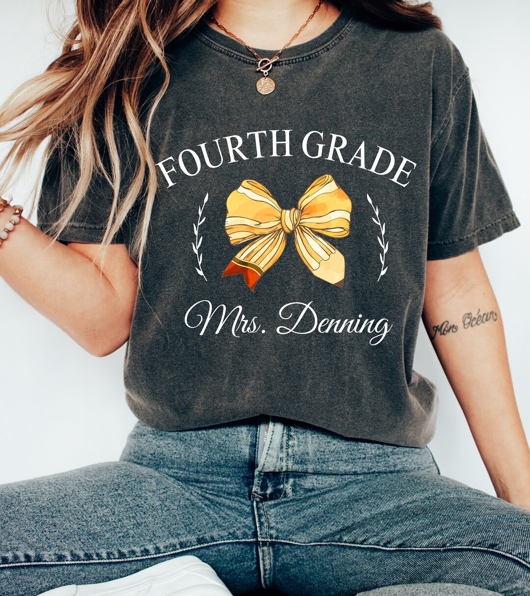 Custom Fourth Grade Teacher Shirt, Comfort Color Teacher Shirt, 4th ...