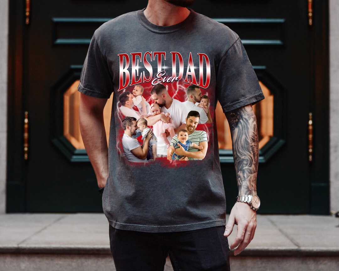 Custom Comfort Color Bootleg Shirt, Best Dad Ever Shirt, Father's Day ...