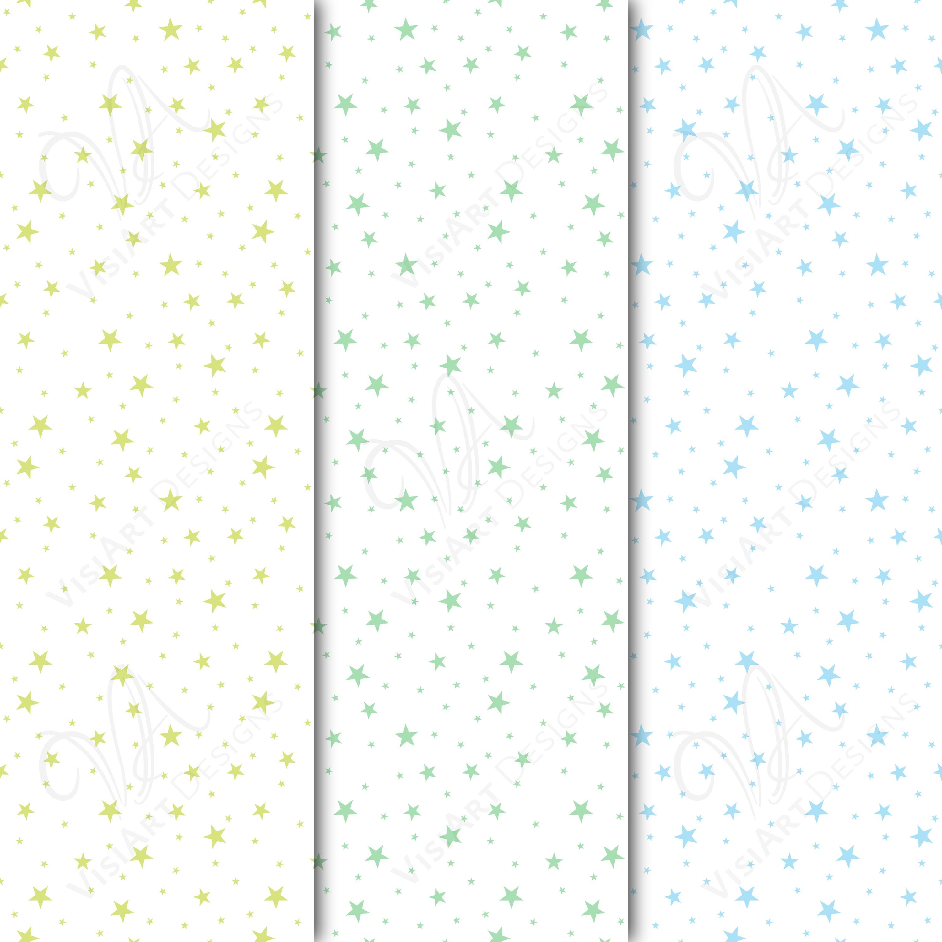 Pastel Stars Digital Paper | Seamless Stars Pattern | Printable ...