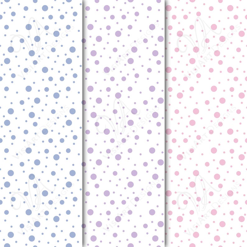 Pastel Polka Dots Digital Paper | Seamless Polka Dots Pattern ...