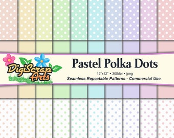 Pastels Digital Paper - Pastel Colors Digital Paper Pack - 30 Papers ...