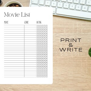 Movie List - Etsy