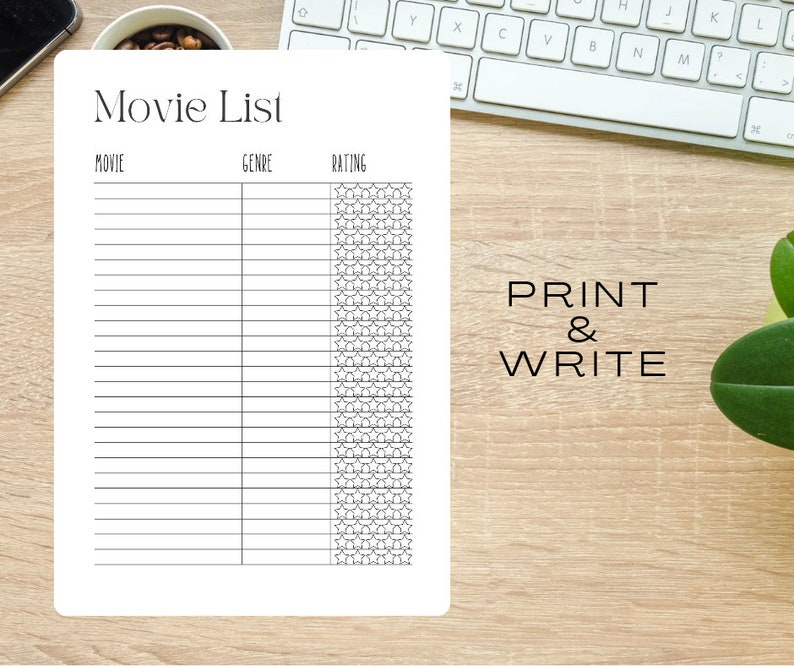 Movie List - Etsy