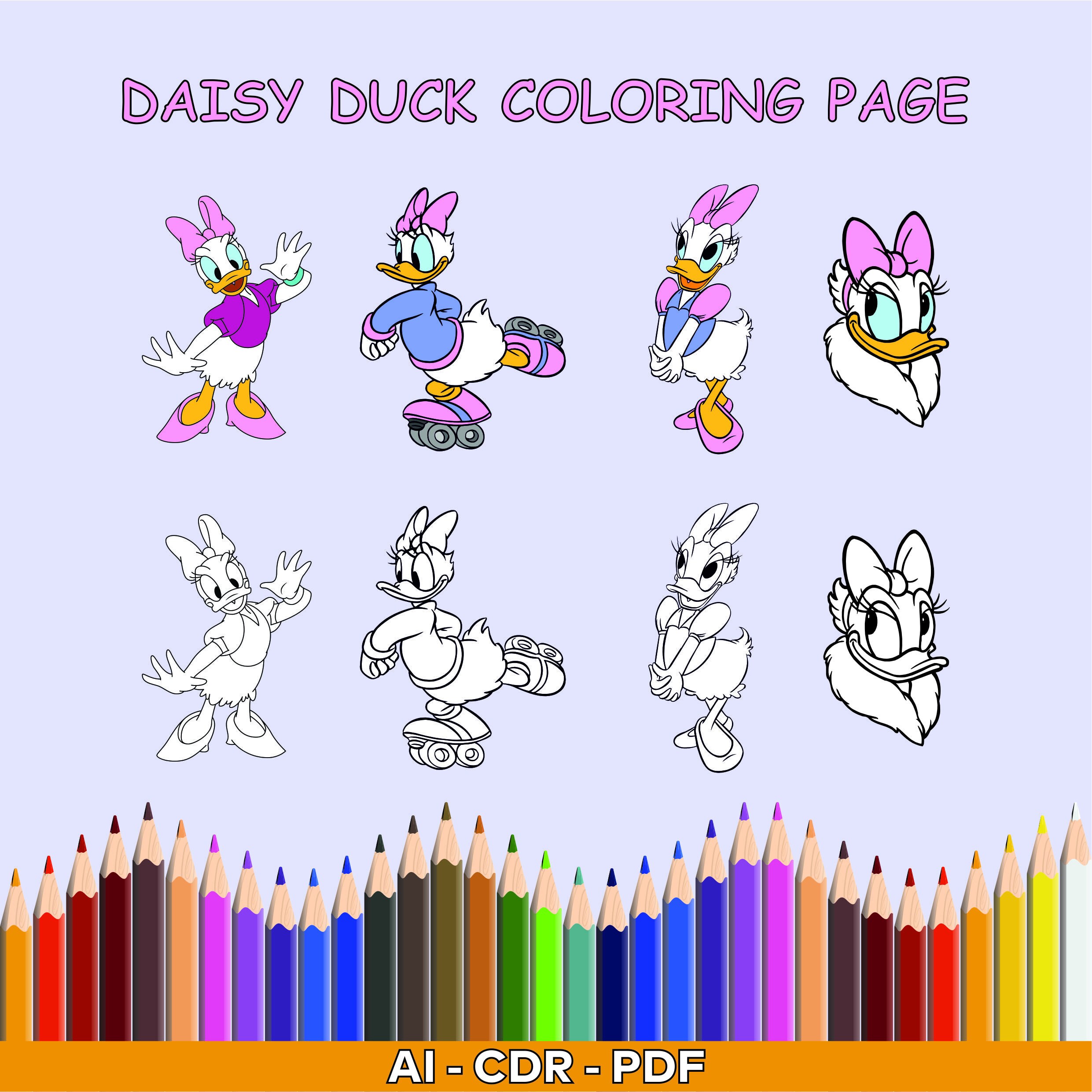 Daisy Duck Coloring Page