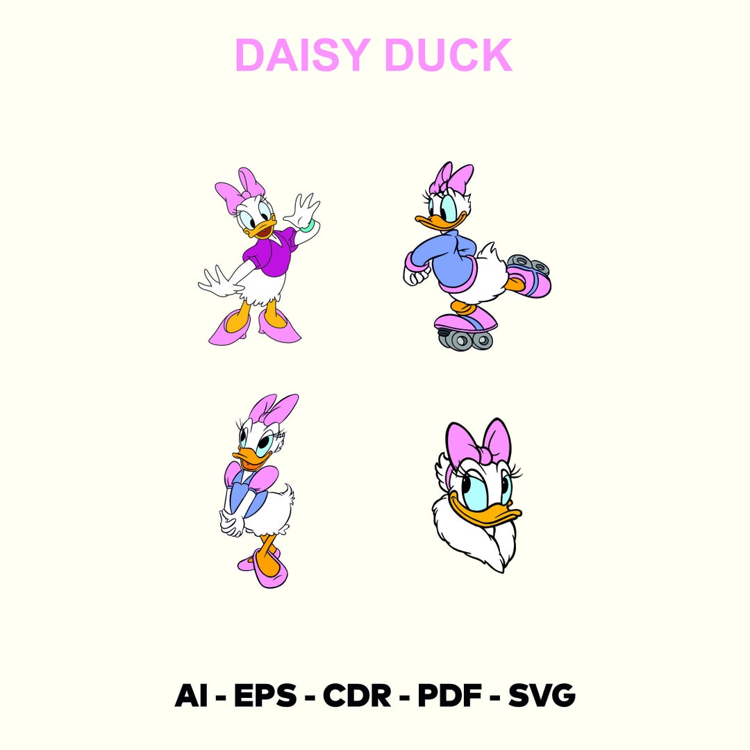 Daisy Duck Prints, Digital, SVG - Etsy