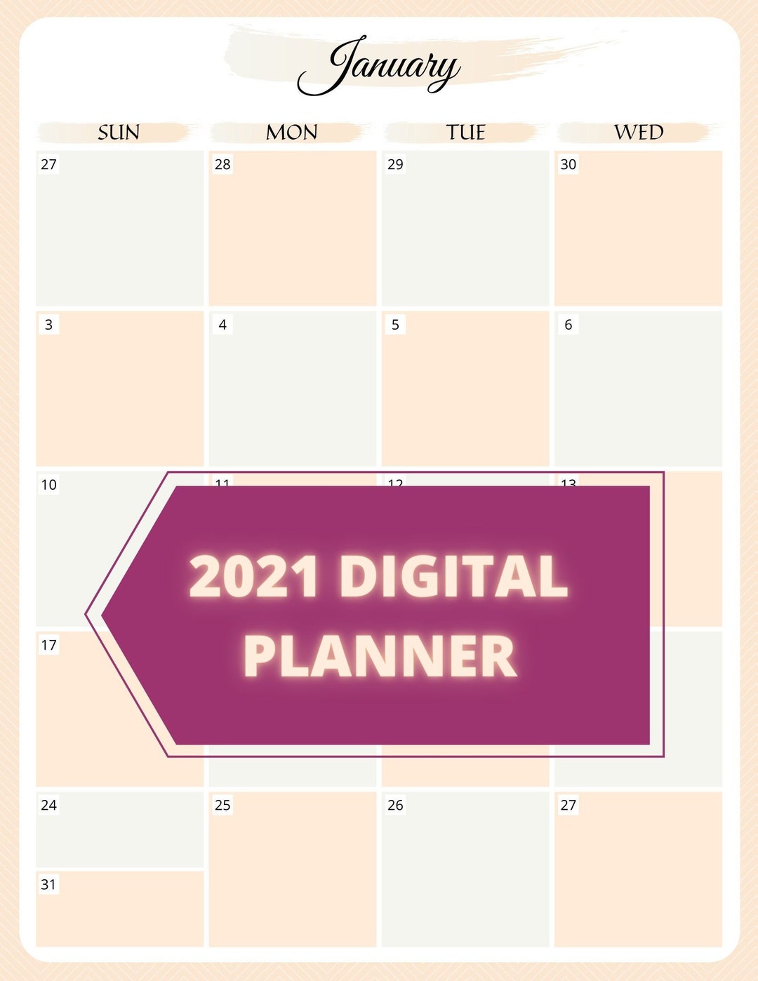 2021 DIGITAL PLANNER - Etsy