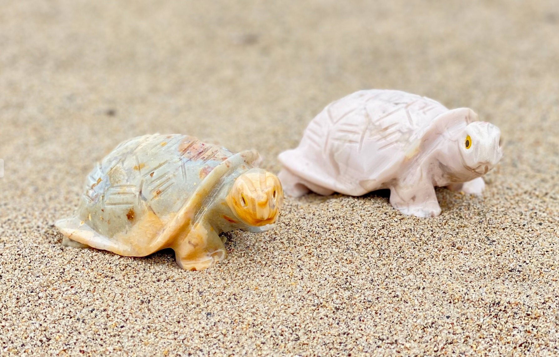 Stone Turtle Tumbled Crystal Figurine - Etsy