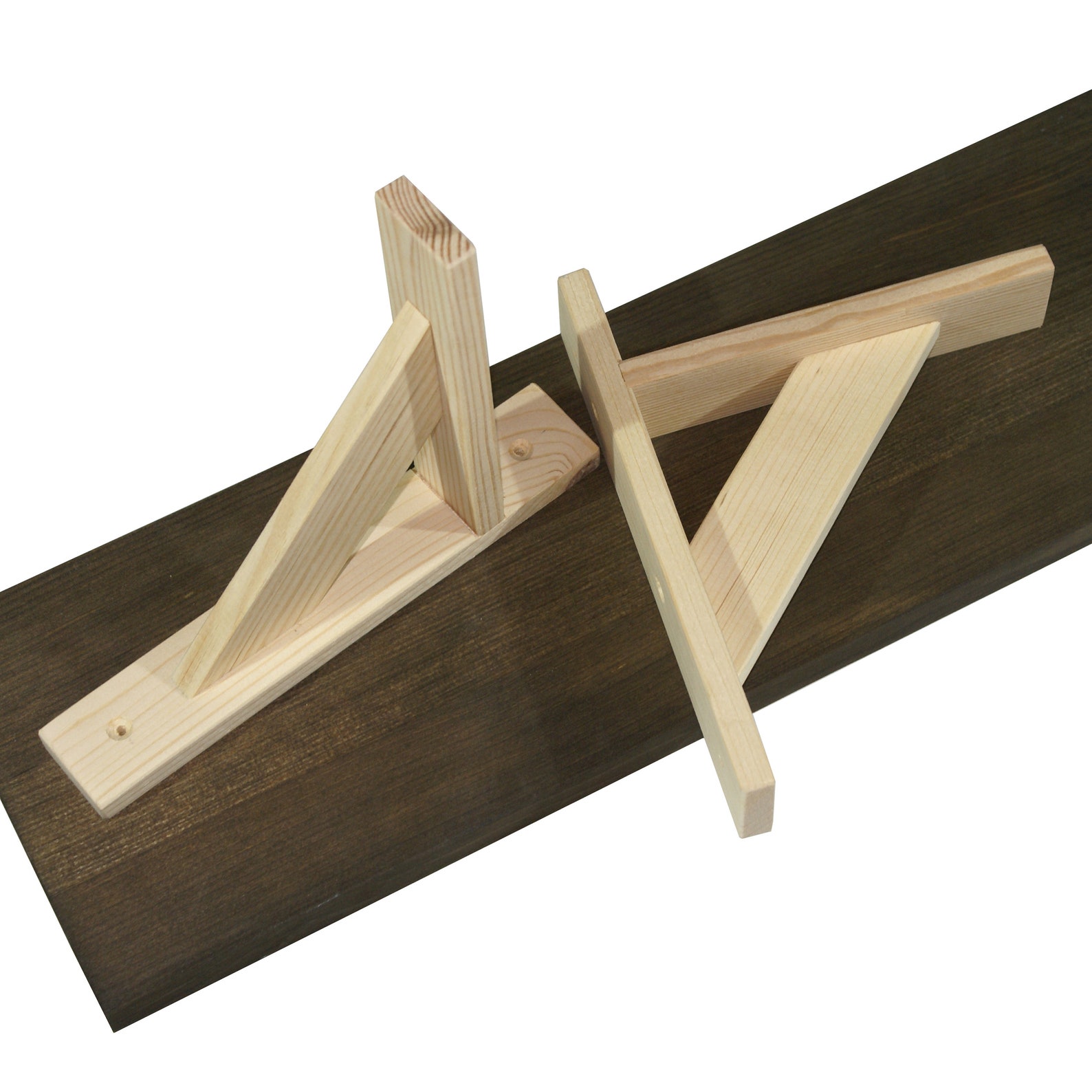 Wooden Bracket for Floating Shelf Wall Wood Shelf Brackets | Etsy