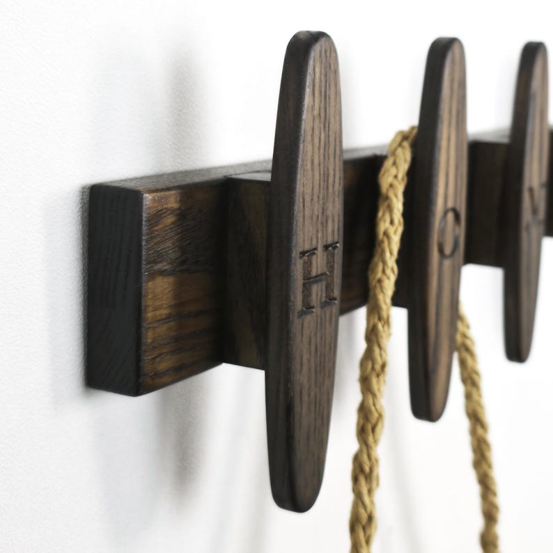 Personalized Wooden Wall Coat Rack, Custom Letters Entryway Organizer ...