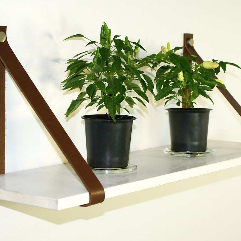 Leather Strap Shelf - Etsy