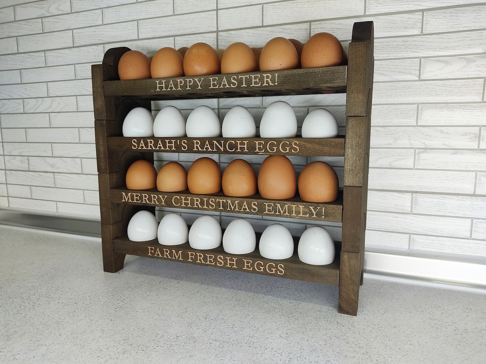 Rustic Egg Holder. Farmhouse Wood Egg Holder. Personalized Egg - Etsy