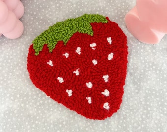 Strawberry Mug Rug - Etsy