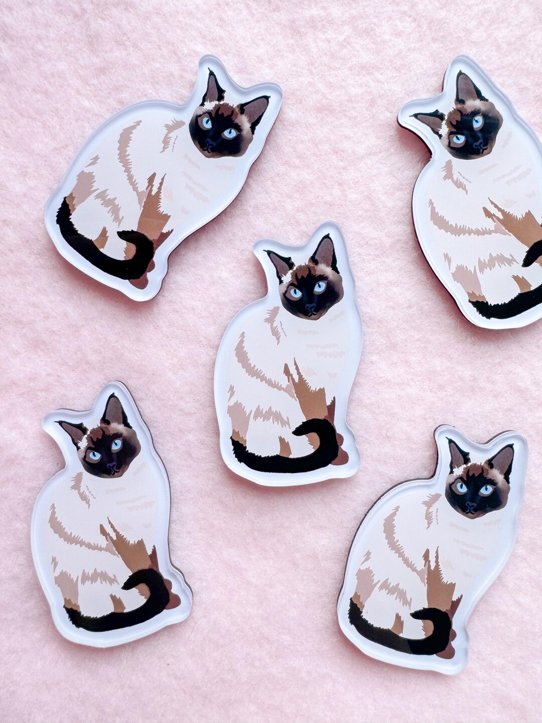 Siamese Magnet, Original Artwork Magnet, Cat Magnet - Etsy