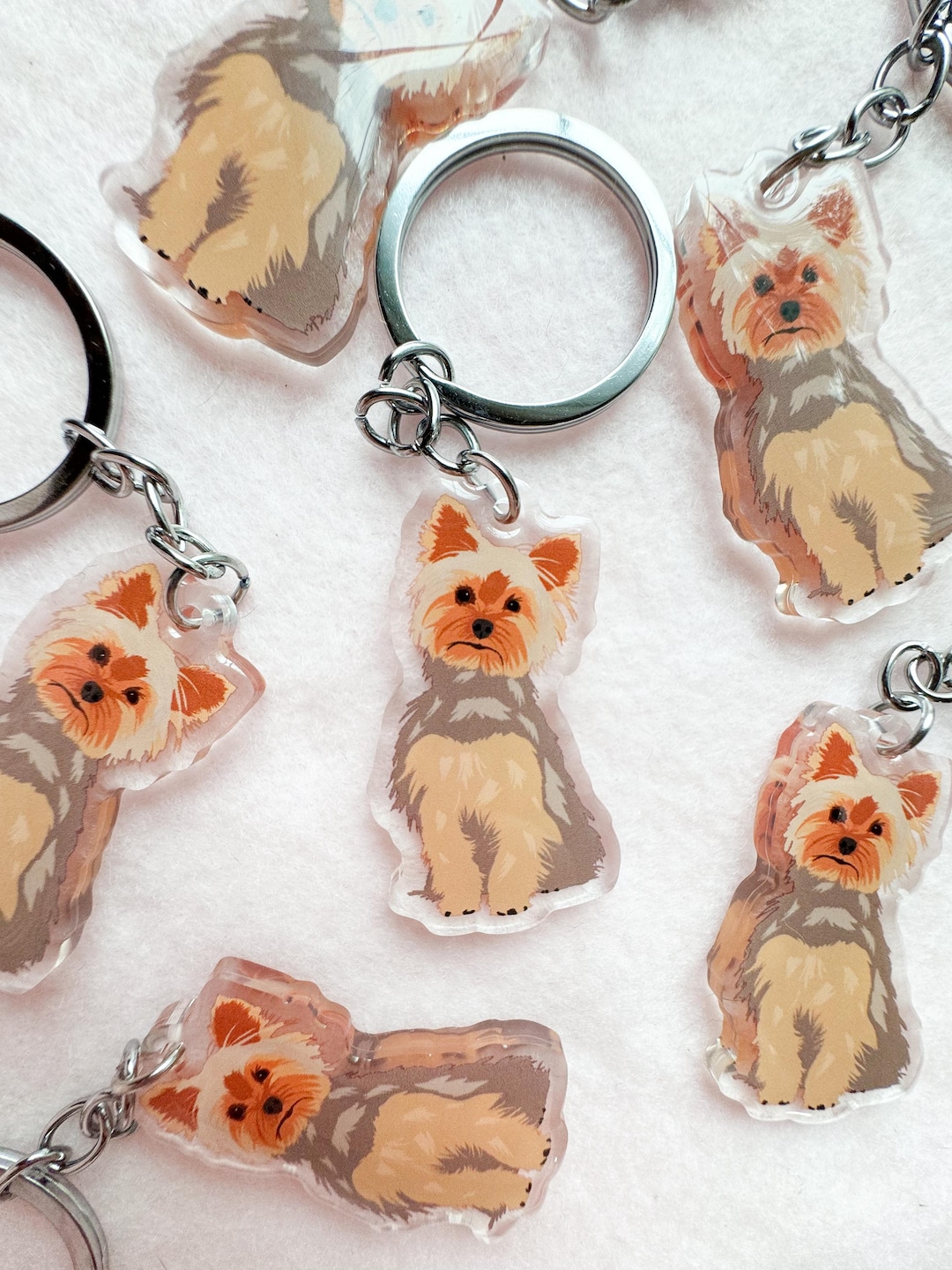 Yorkshire Terrier (blue & Tan Yorkie) Keychain, Acrylic Keychain, Dog ...