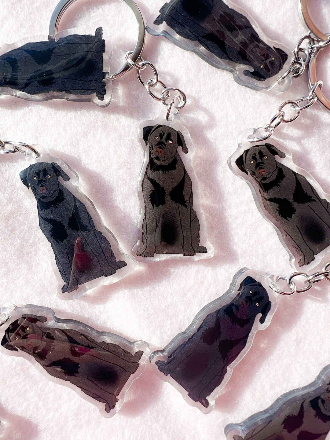 Black Lab Keychain, Acrylic Keychain, Dog Keychain, Original Artwork ...