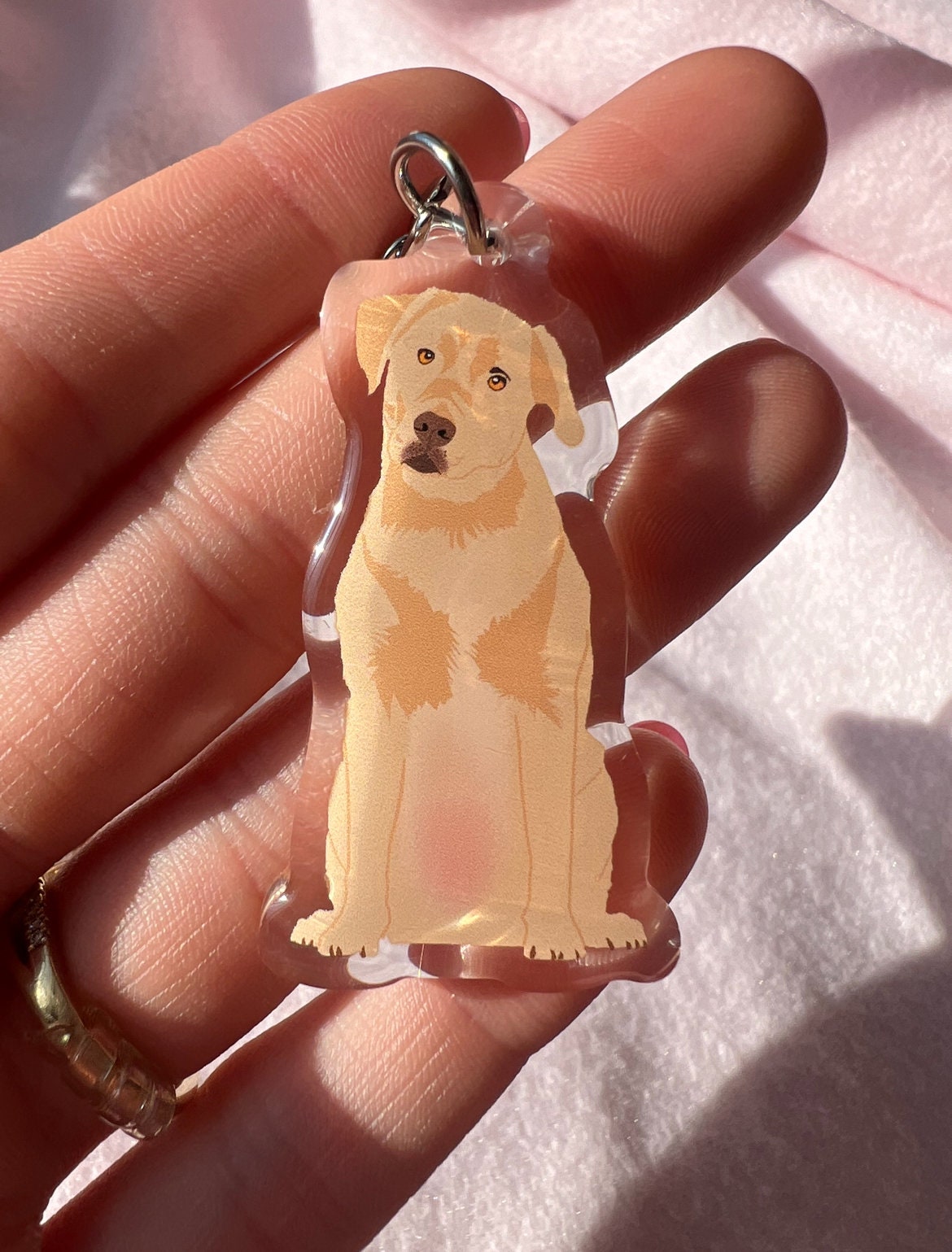 Yellow Lab Keychain, Acrylic Keychain, Dog Keychain, Original Artwork ...