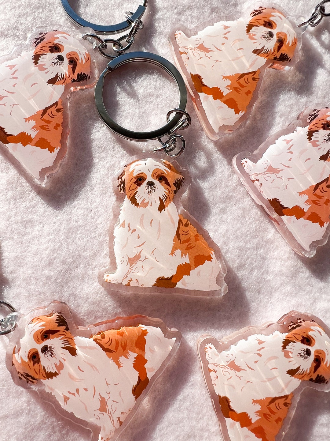 Shih Tzu Keychain, Acrylic Keychain, Dog Keychain, Original Artwork ...