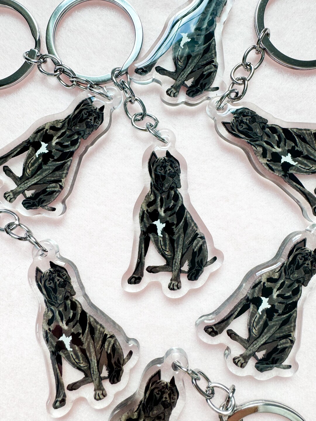 Brindle Cane Corso Keychain, Italian Mastiff Keychain, Acrylic Keychain ...
