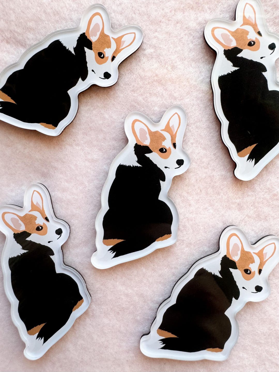 Tri-color Corgi Magnet, Original Artwork Magnet - Etsy