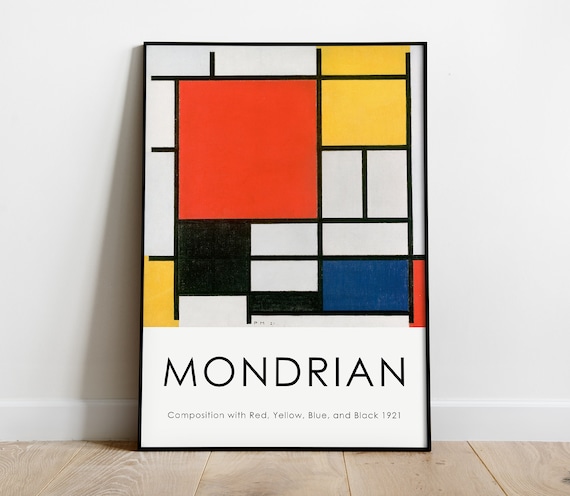Art & Collectibles Composition III De Stijl Art Print Piet Mondrian Poster Minimalist Art Work ...