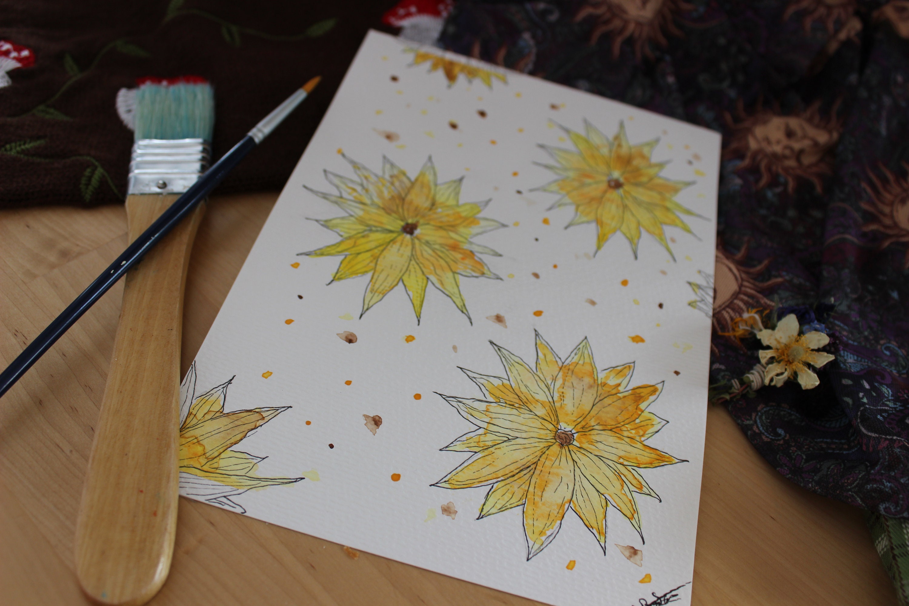 Watercolor Drawings A5 Format / Watercolor Drawing A5 Size - Etsy