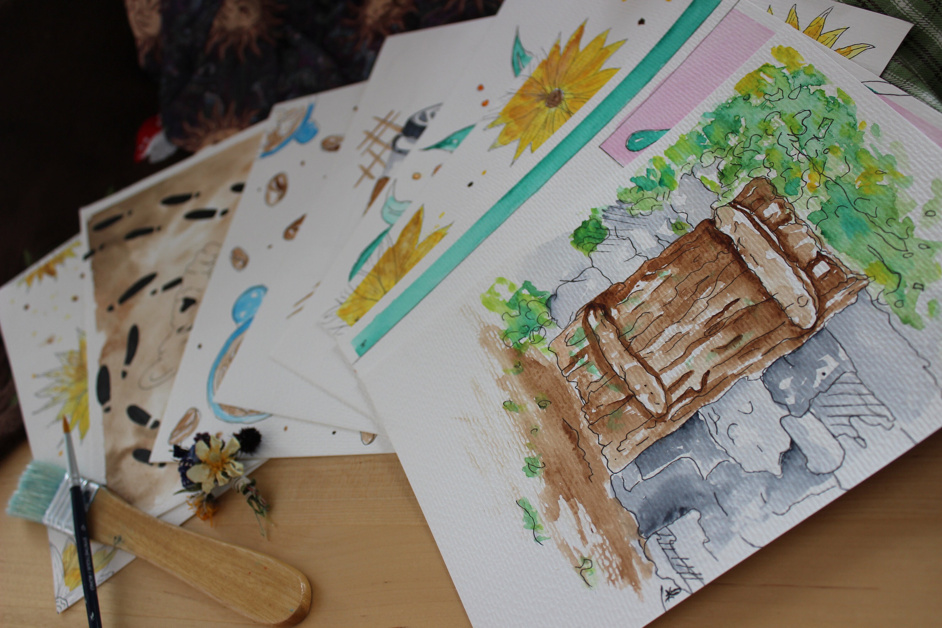 Watercolor Drawings A5 Format / Watercolor Drawing A5 Size - Etsy