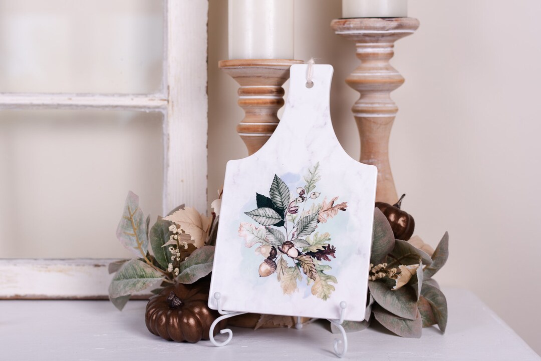 Woodland Leaves & Acorns Ceramic Fall Trivet for Kitchen - Etsy