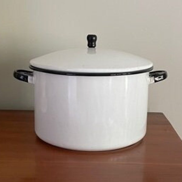 Large Enamel Pot - Etsy
