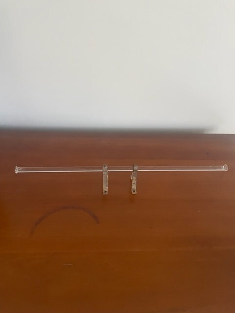 Vintage Glass Towel Rod W/ Metal Hardware, Farmhouse/country/rustic ...