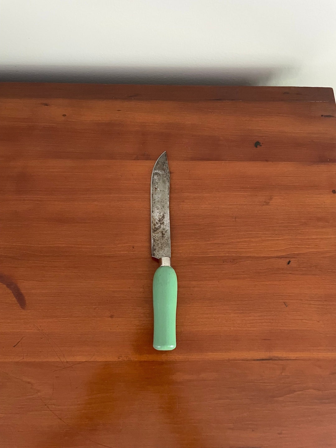 Vintage Green Handled Knife, 1940s, Made is USA, Farmhouse/country ...