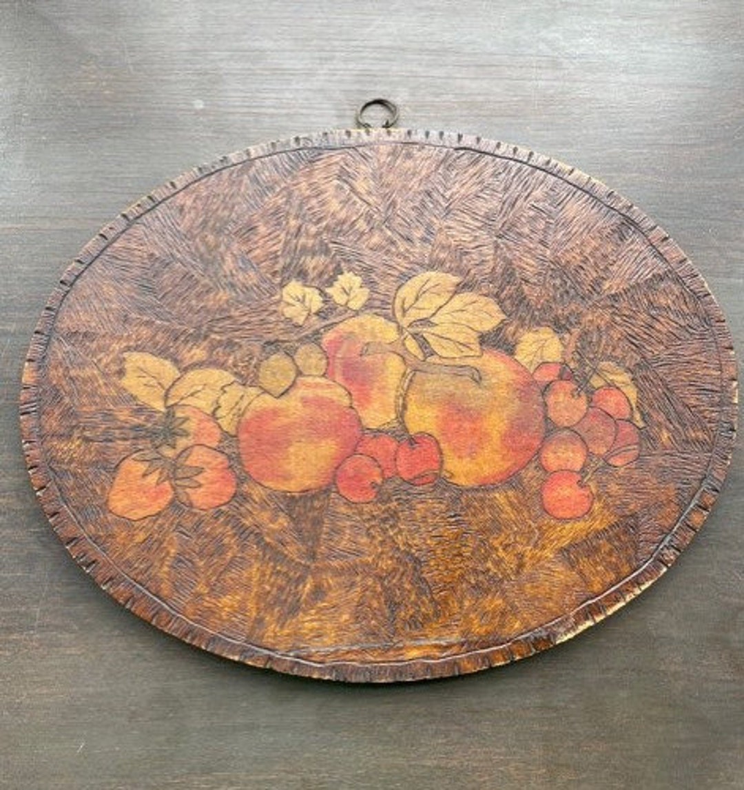 Primitive Early American Pyrography, Vintage Kitchen/farmhouse Decor ...